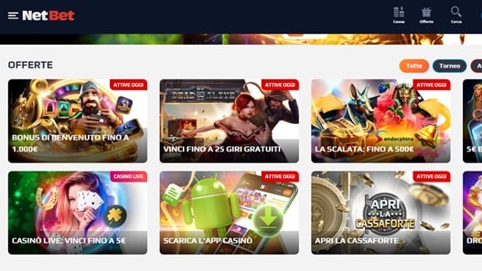 Recensione NetBet 2025 | Bonus 10€ gratis + 1.000€ + 200 spin